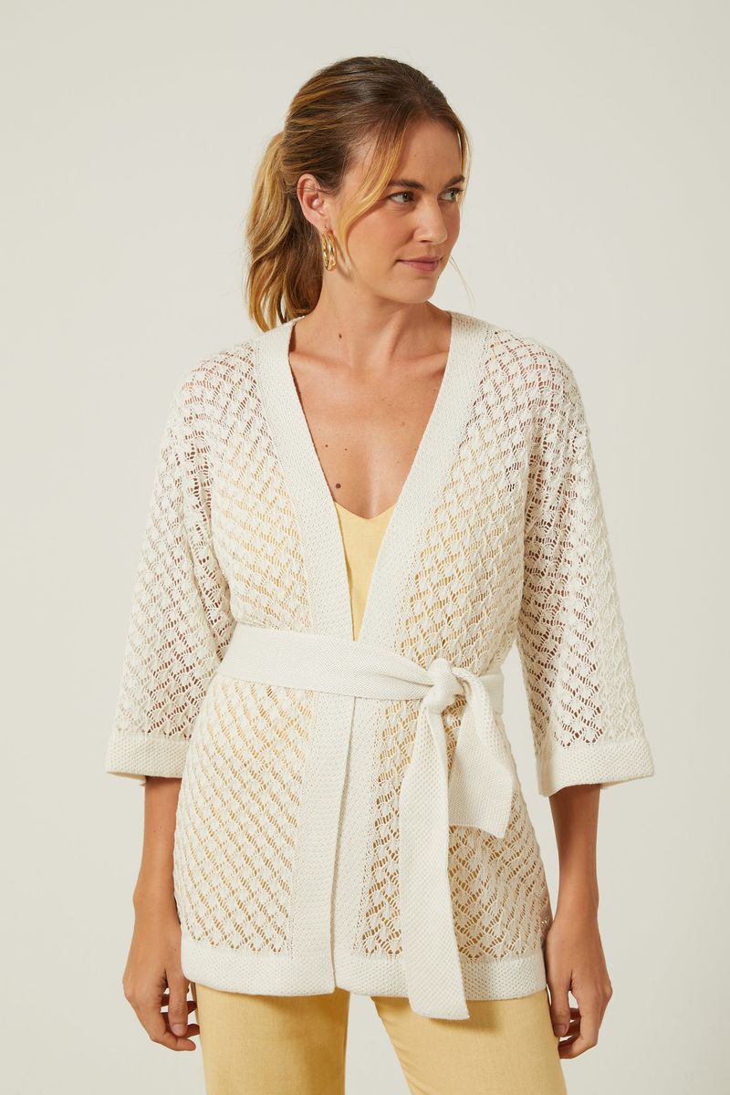 Kimono Tricot Rendado
