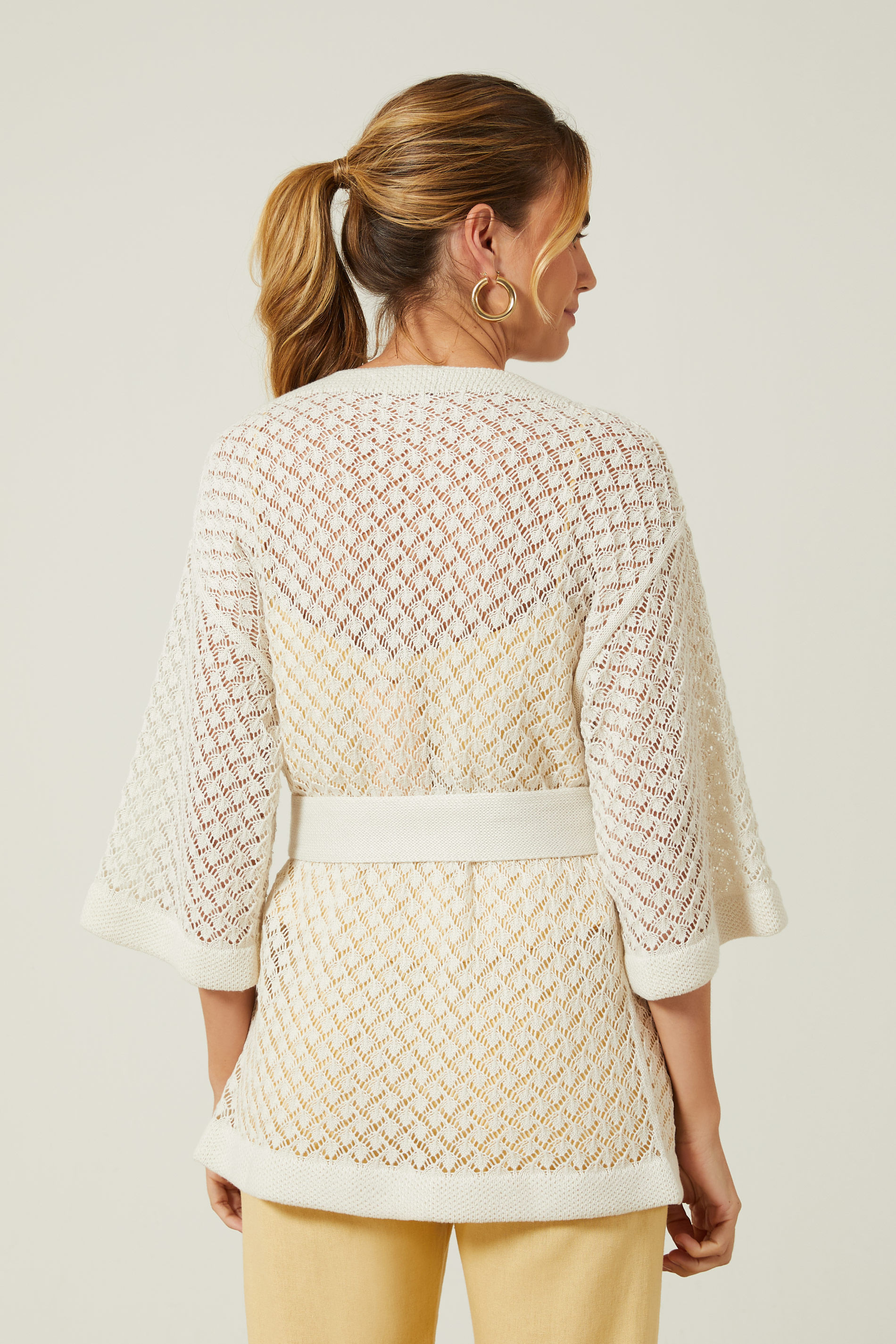 Kimono Tricot Rendado