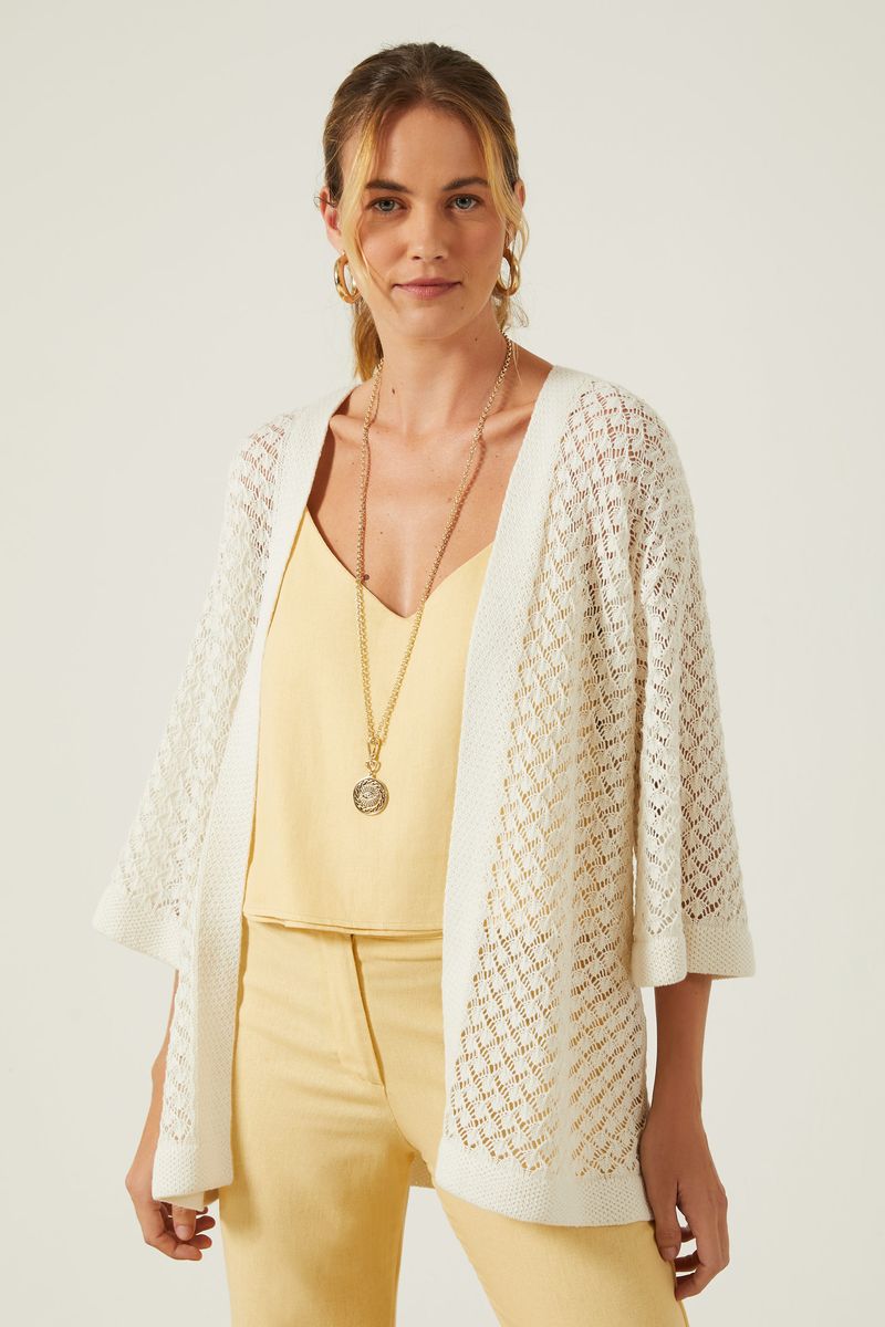 Kimono Tricot Rendado